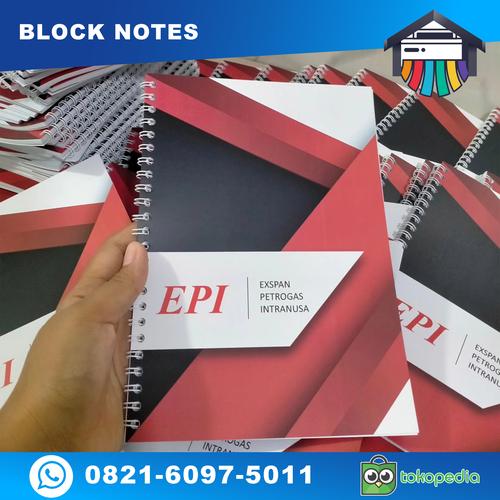 Jual Cetak Block Notes Polos Custom Notebook A5 Polos Spiral 100 ...