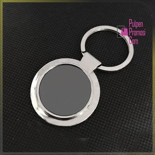 Jual Gantungan Kunci Stainless GK Bulat Hitam + Grafir Custom + Free ...