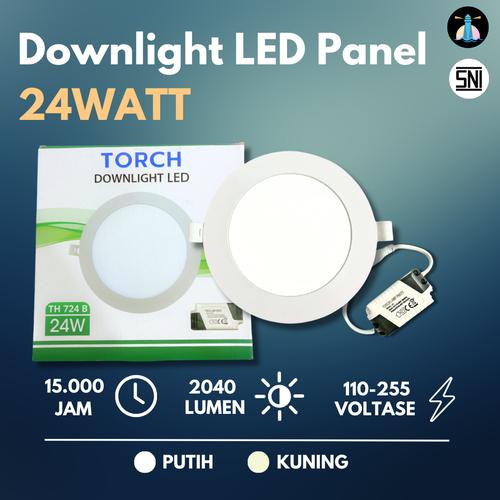 Jual LAMPU DOWNLIGHT LED PANEL INBOW 24 WATT TORCH -PUTIH & KUNING ...