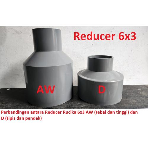 Jual Reducer Increaser R Sock RUCIKA 6x3 6" inch ke 3 socket PVC plug 6 ...
