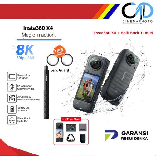 Jual Insta360 X4 + Selfi Stick 85CM Ultimate 360° 8K Camera Action Cam Insta 360 ONE X4 - X4 ...