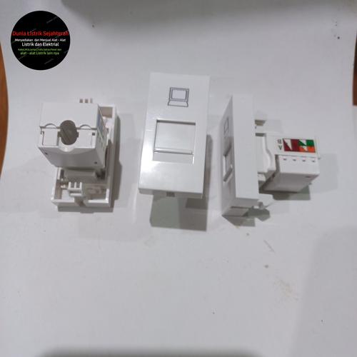 Jual ALBION Outlet Data Cat6 untuk Stop Kontak Lantai/Modul Data Cat6 ...