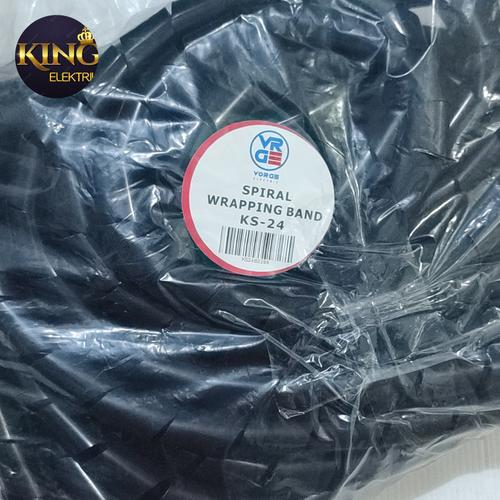 Jual cable Spiral wrapping band ks24 / kabel pelindung hitam putih KS ...