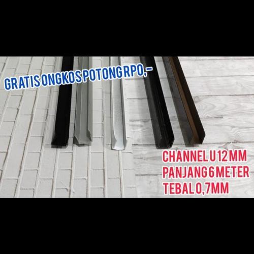 Jual List U Alumunium uk 12 mm x 12 mm / GRATIS ONGKOS POTONG - Putih ...