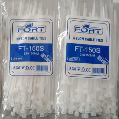 Jual Kabel Ties CV 150 Fort 150mm x 3.6mm (15cm) isi 100 pcs Putih ...