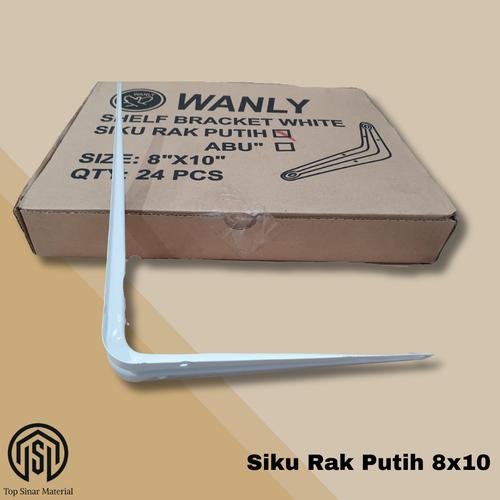 Jual Siku Rak Besi L Putih Ukuran 8x10 Inch l Shelf Bracket Harga 1 Pcs ...
