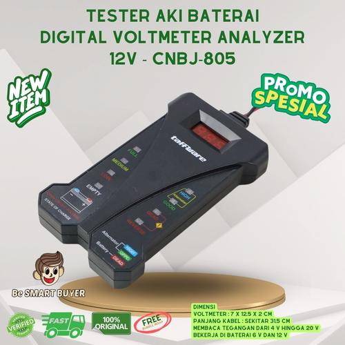 Jual Alat Test Tes Baterai Aki Tester Digital Voltmeter Analyzer 12V ...