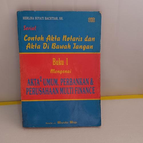 Jual Contoh akta notaris dan akta di bawah tangan buku 1 mengenai akta ...