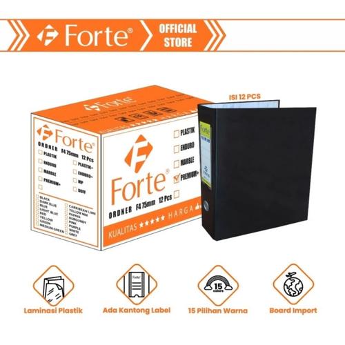 Jual ORDNER FOLIO F4 75MM FORTE PREMIUM PLUS GLOSSY WARNA PER 1 PCS ...