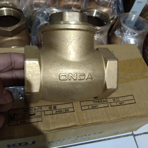 Jual check Valve Onda 2inch Kuningan/klep tabok Onda 2" kuningan ...
