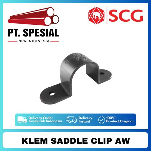 Jual Saddle Clip PVC AW SCG / Klem Pipa Pipa PVC / Klem Sadlle Clip PVC ...