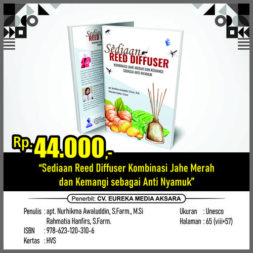 Jual Sediaan Reed Diffuser Kombinasi Jahe Merah dan Kemangi sebagai ...
