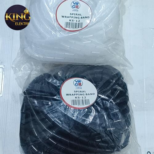 Jual cable Spiral wrapping band ks12 / kabel pelindung hitam putih KS ...