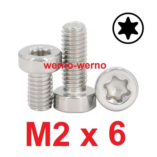Jual Torx Low Head M2x6 Stainless 2mm x 6mm Bintang T6 Thin Screw Baut ...
