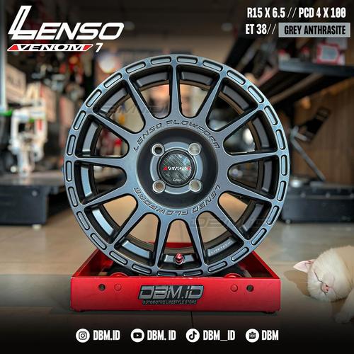 Promo Velg Lenso Venom 7 R15 15x6.5 4x100 et +38 Gray Anthrasite Laser Text Cicil 0% 3x - Kota ...