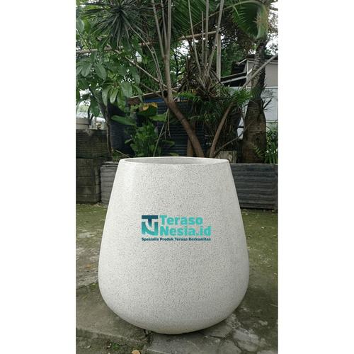Jual Pot Terazzo Minimalis type Meriam/ Pot Teraso minimalis - d 33 t ...