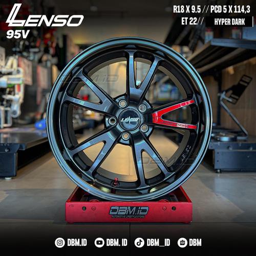 Promo Velg Lenso 95V Original R18x9.5 5x114.3 Black Original Innova ...