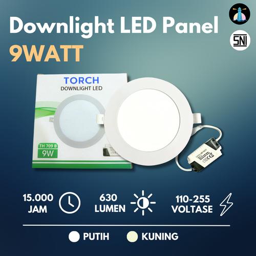 Jual LAMPU DOWNLIGHT LED PANEL INBOW 9 WATT TORCH -PUTIH & KUNING ...