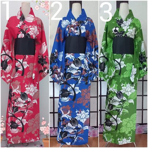 Jual pakaian adat jepang yukata kimono dewasa - Merah, L - Kota Pontianak - yukata jepang ...