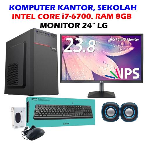 Jual PAKET KOMPUTER KANTOR CORE I7-6700 GEN 6 + LED LG WIDE KEYBOARD ...
