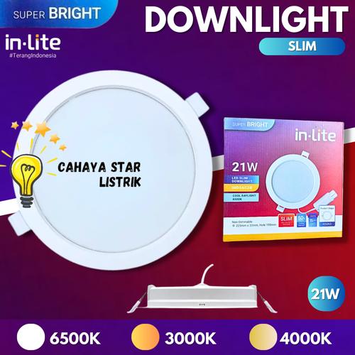 Jual LAMPU LED PLAFON INLITE SLIM DOWNLIGHT 21W 21 WATT - INDS602R ...
