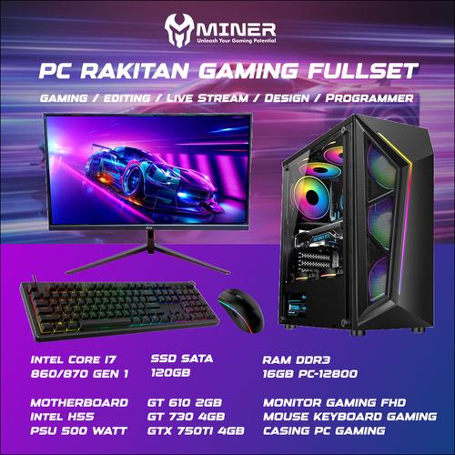 Jual PC Rakitan Gaming Fullset Intel Core I7 Ram 16GB SSD 120GB HDD ...