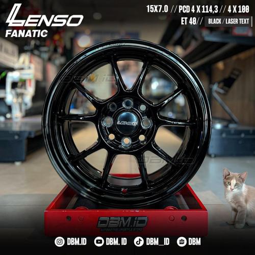 Promo VELG LENSO Project D Fanatic R15 15x7 4x114.3 / 4x100 et 40 Black Laser Text Cicil 0% 3x ...