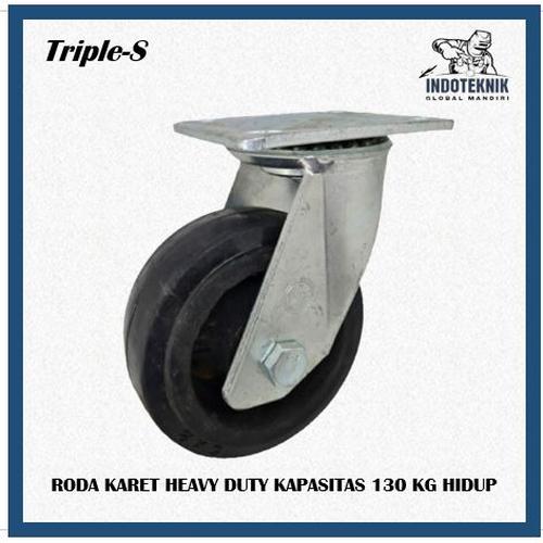 Jual Roda Karet 5 inch HIDUP Roda Kastor Etalase Trolley Troli Roda ...