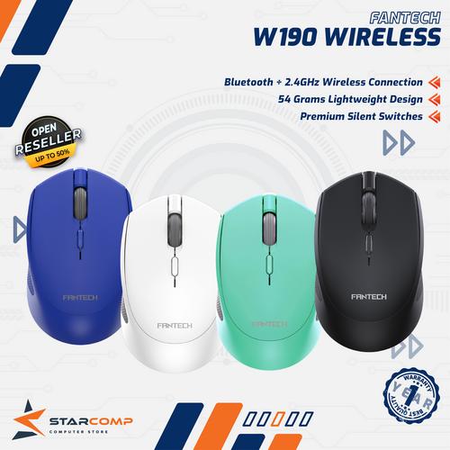 Jual Fantech W190 Mouse Wireless Dual Conection Office - Black - Kota ...