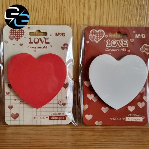 Jual M&G Sticky Notes Heart Shape | Pembatas Kertas Fancy - Putih - Kab ...