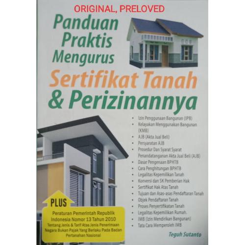 Jual Panduan Praktis Mengurus Sertifikat Tanah & Perizinannya Teguh Sutanto Buku Pintar 2014 ...