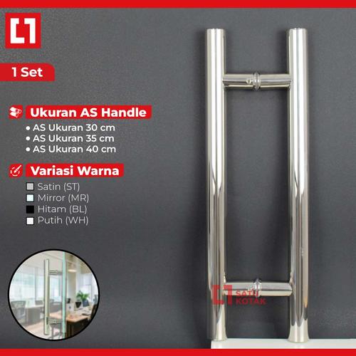 Jual Gagang Pull Handle Pintu Kaca Kayu Stainless / Black AS 30/40cm Weldom - AS 30cm, MR ...