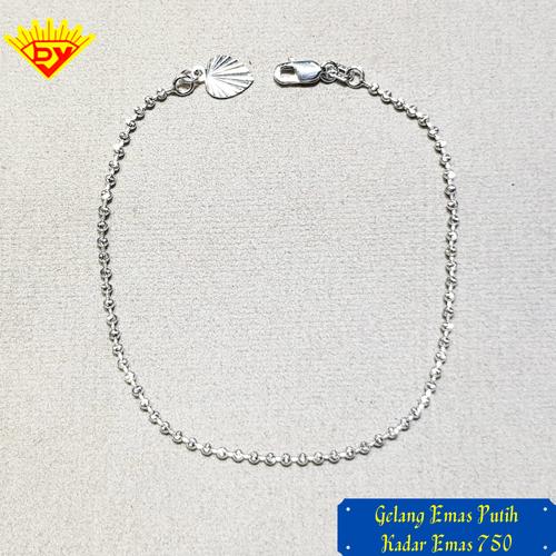 Jual Gelang Rantai Serut Emas Putih 269 Kadar Emas 750 - Jakarta Pusat ...