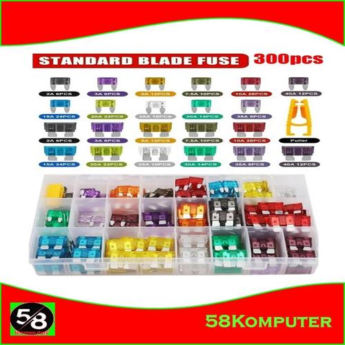 Jual 300 Set Sekring Mobil,Motor Auto Blade Type Car Fuse Universal ...