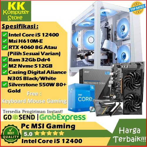 Jual Pc Rakitan Gaming Intel Gen 12 [ Core i5 12400 | Rtx 4060 / Rtx 3060 / Rtx 3050 DLL | Ram ...