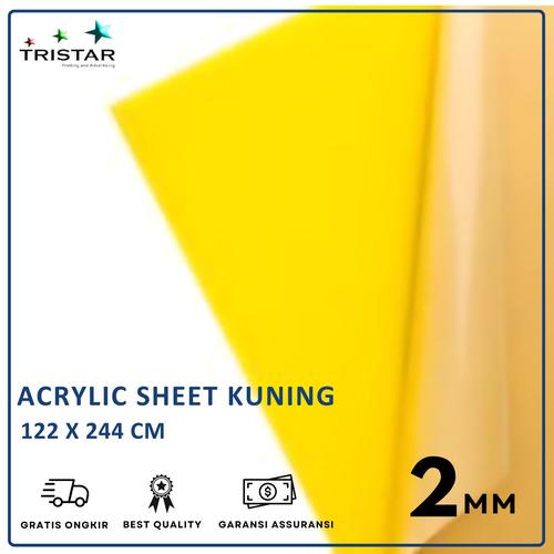 Jual Acrylic Kuning Solid Akrilik Warna Lembaran Sheet 122X244 Kuning ...