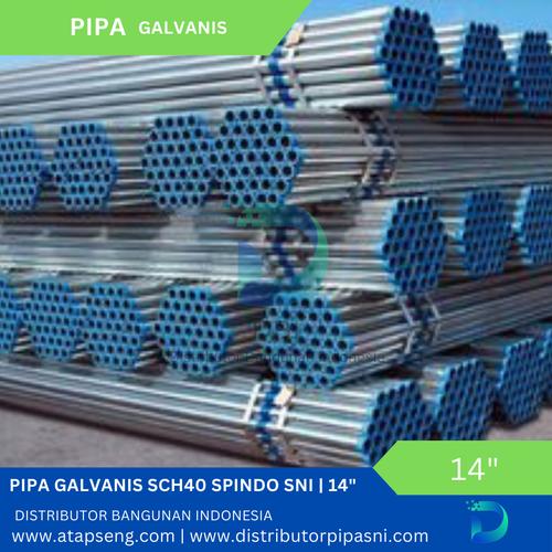 Jual Pipa Galvanis Tebal Spindo 14 inch SNI Panjang 6 m (Free Ongkir ...