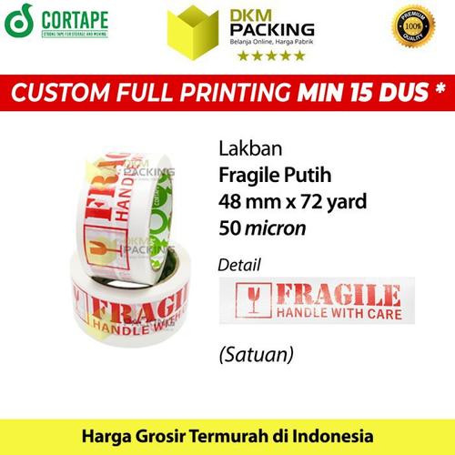 Jual Lakban FRAGILE PREMIUM Plakban Isolasi HANDLE WITH CARE Stiker ...