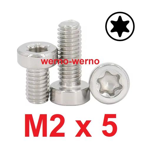 Jual Torx Low Head M2x5 Stainless 2mm x 5mm Bintang T6 Thin Screw Baut ...