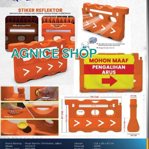 Jual Road Barrier Pembatas Jalan Bastion Warna Orange GOSAVE - Kab ...