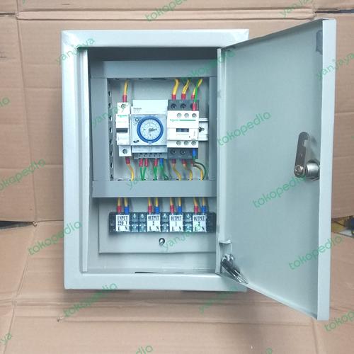 Jual panel timer theben sul181d + kontaktor lc1d32m7 220v 50A 3 output ...