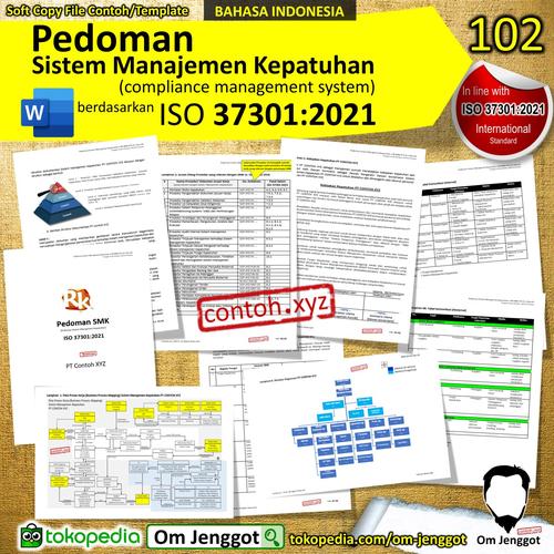Jual Contoh Pedoman Sistem Manajemen Kepatuhan (SMK)/ ISO 37301:2021 Compliance Management ...