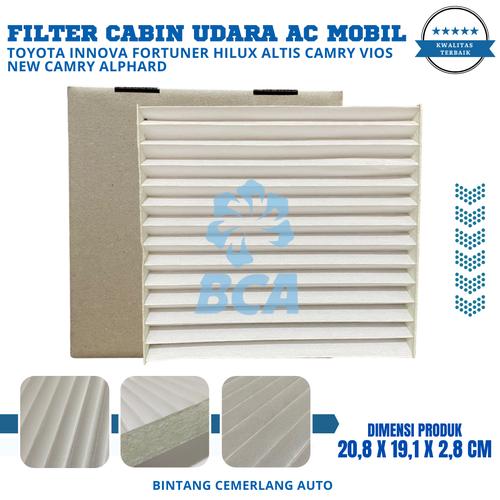 Jual FILTER UDARA AC MOBIL TOYOTA INNOVA FORTUNER HILUX ALTIS CAMRY ...
