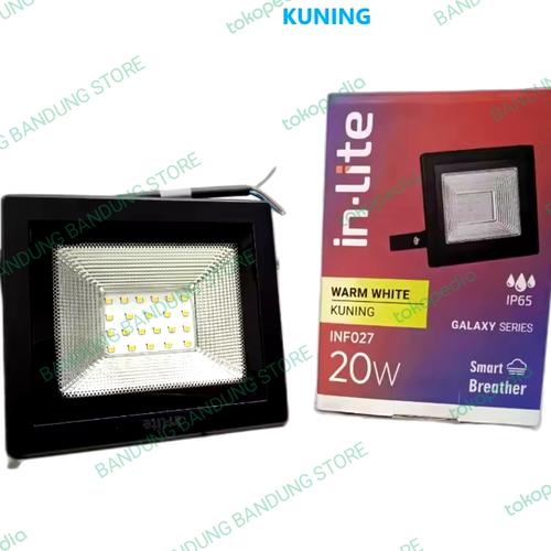 Jual INLITE 20W KUNING INF027 FLOOD LIGHT LAMPU SOROT LED 20W 3000K ...