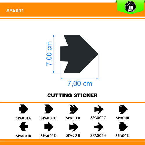 Jual Stiker tanda arah jalan kiblat wall sticker dinding panah rambu ...