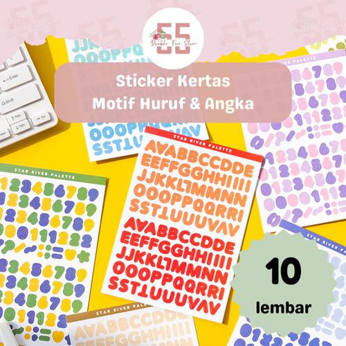 Jual Sticker Huruf & Angka/Sticker Huruf Aesthetic/Sticker Alphabet ...