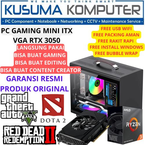 Jual PC Gaming Rakitan Mini ITX AMD Ryzen 3 4100 RTX 3050 MINI PC ...