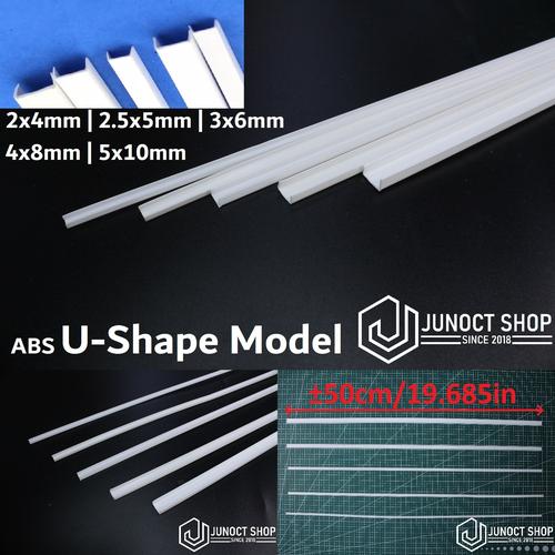Jual ABS U Shape PVC - U Beam PLA List Batang Kanal UNP - Plastik Maket ...