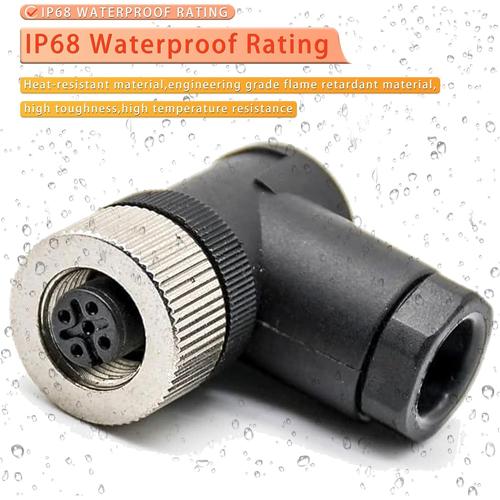 Jual M12 Socket Connector type elbow 4 pin Female Konektor SA33 ...