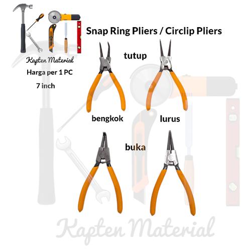 Jual Tang Snap Ring Lurus Buka 7 Inch | Circlip Pliers Bengkok Tutup 7 ...